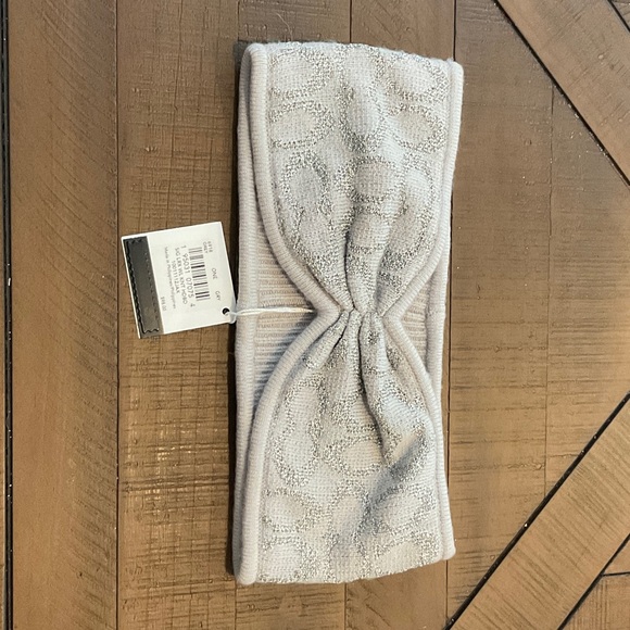 Coach | Accessories | Coach Gray Signature Pattern Headband | Poshmark